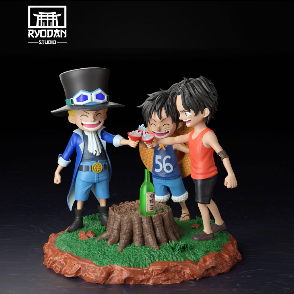 Luffy, Ace y Sabo - STL One Piece - Imprimir Figuras